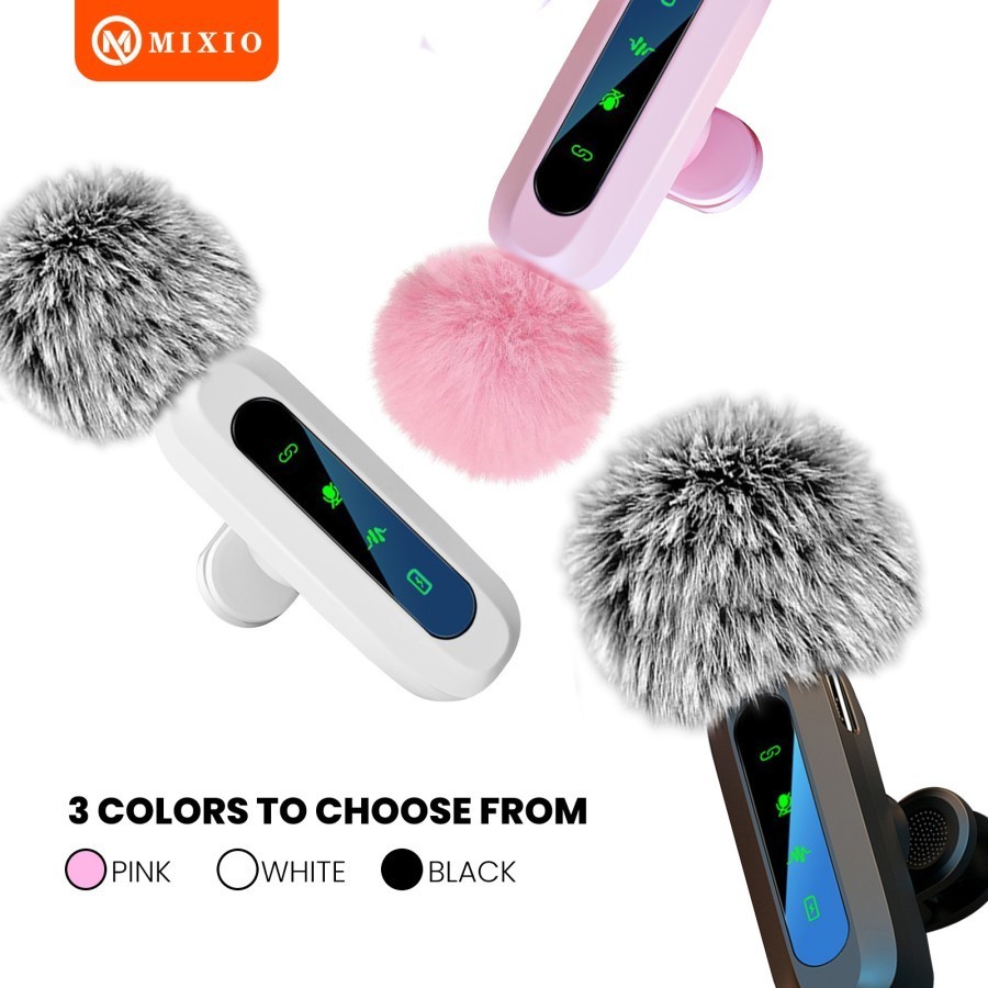 Jual MIXIO W25 W26 Wireless Microphone Mic Wireless Clip on Microphone ...