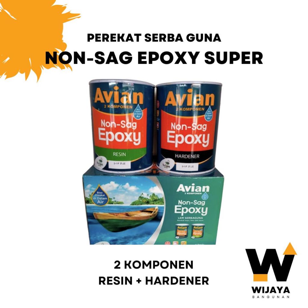 Jual AVIAN EPOXY NON-SAG SUPER 2 Komponen Resin + Hardener 1 Set 340 ...