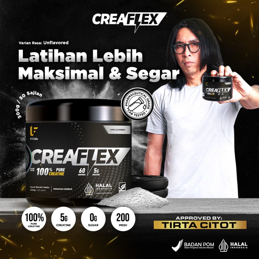Jual Fitlife Creaflex 100gr Fitlife Creatine 100% Pure Creatine ...