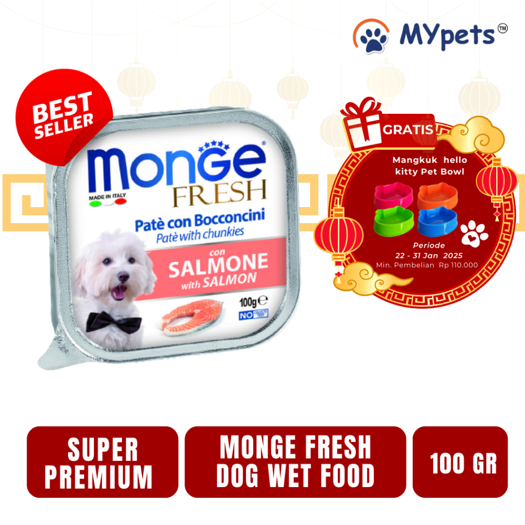 Jual Monge Fresh Wet Dog Food 100 Gr (makanan basah anjing) | Shopee ...