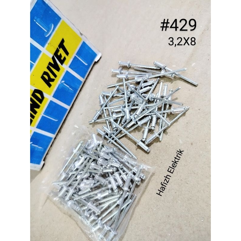 Jual Paku Tembak | Paku Rivet #429 | Blind Rivet 3,2 x 8mm (QTY : 50 ...