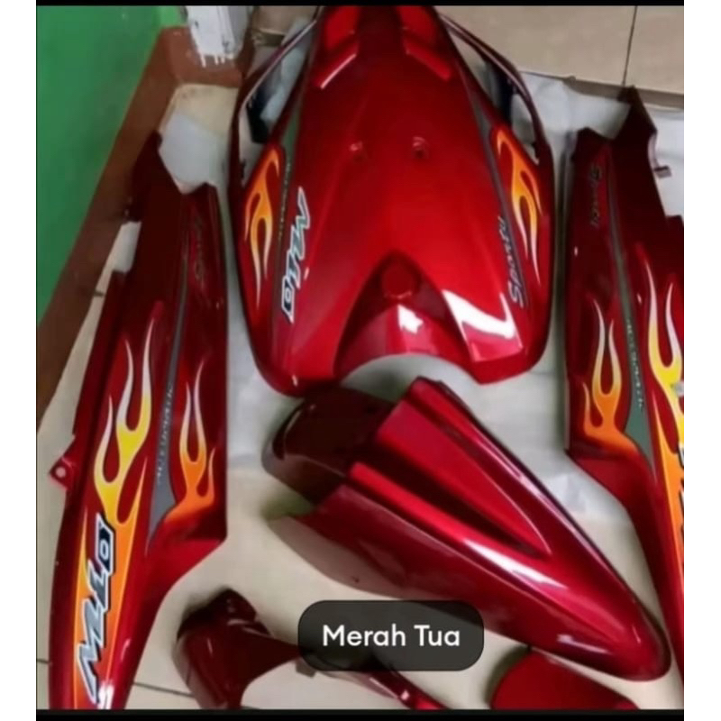 Jual full body halus+striping (warna merah tua) mio sporty tahun 2004 ...