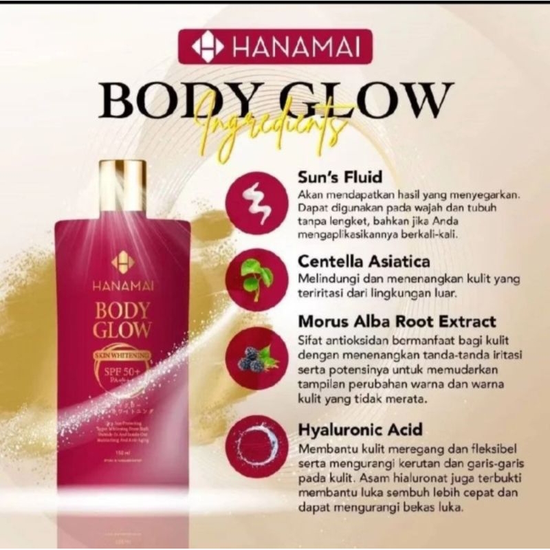 Jual Hanamai Body Glow Whitening | Shopee Indonesia