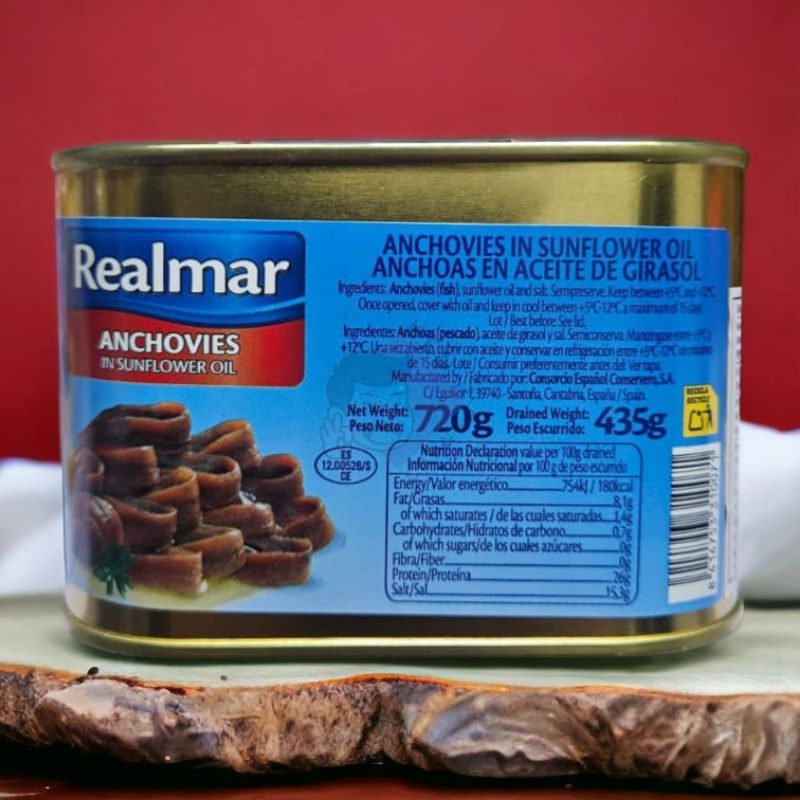 Jual Realmar Anchovies in Sunflower Oil / Teri Kaleng Import | Shopee ...