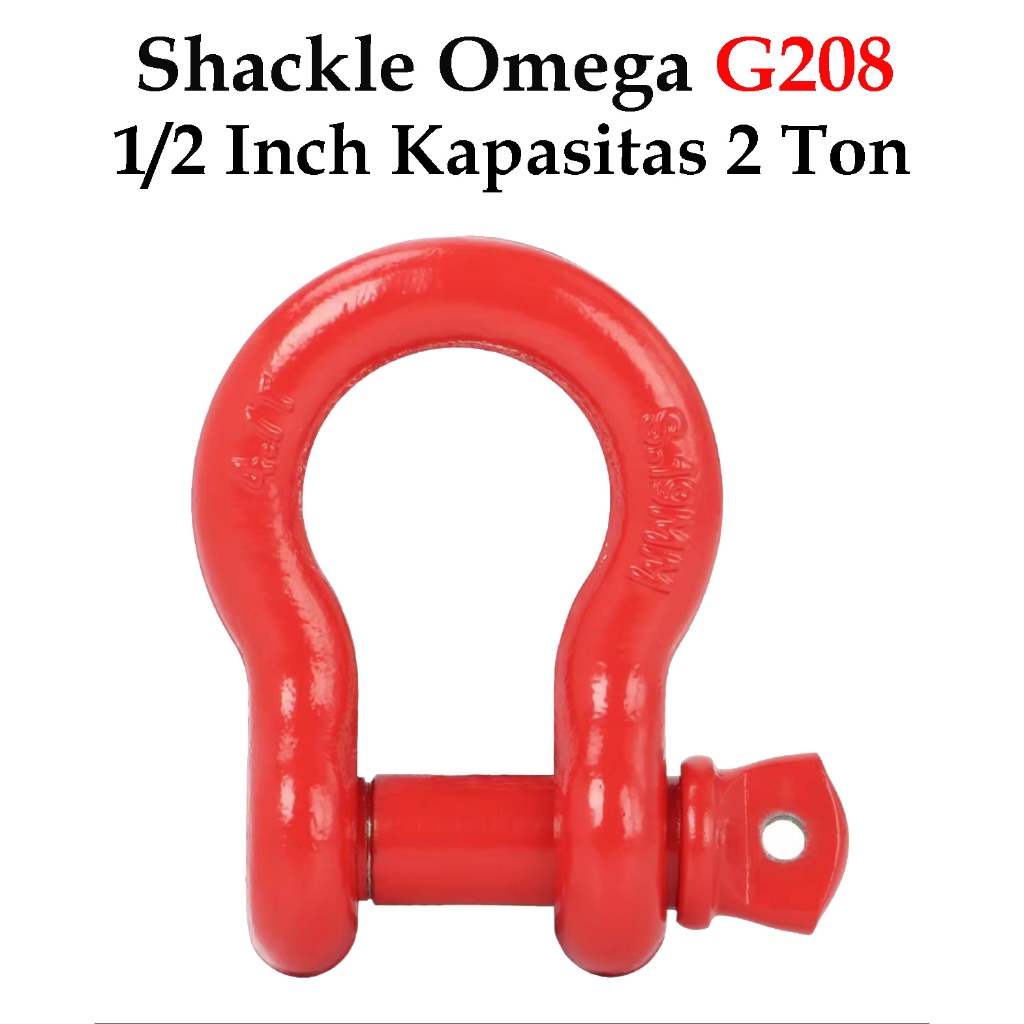 Jual Omega Shackle 1/2 Inch 2 Ton Bow Segel Screw Merah G209 | Shopee ...
