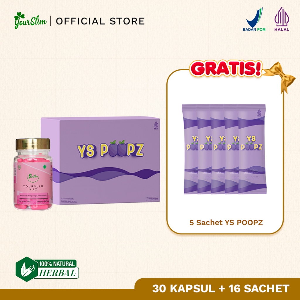 Jual YOURSLIM PAKET HEMAT 1 BOX POOPZ DAN 1 BOTOL MAX | Shopee Indonesia