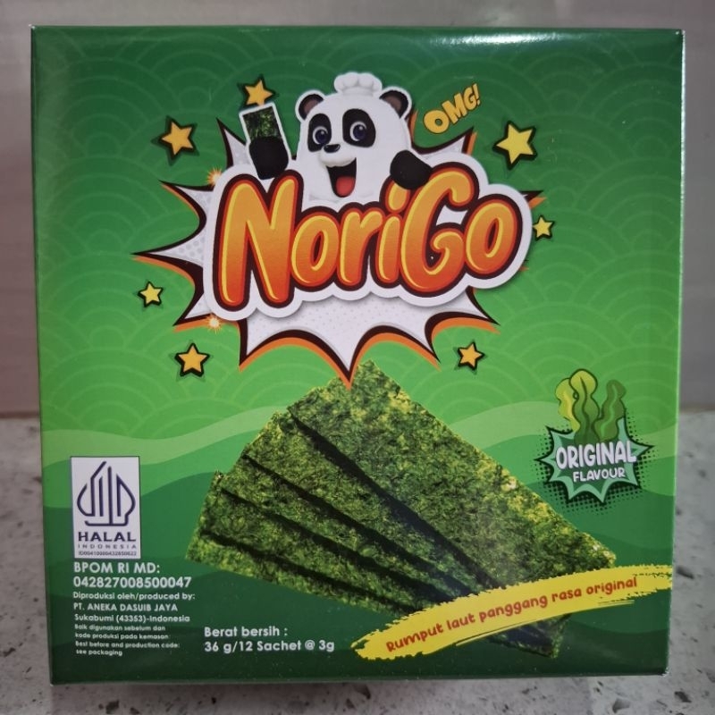 Jual Nori-Go nori tabur rumput laut kering Crispy nobur cemilan sehat ...