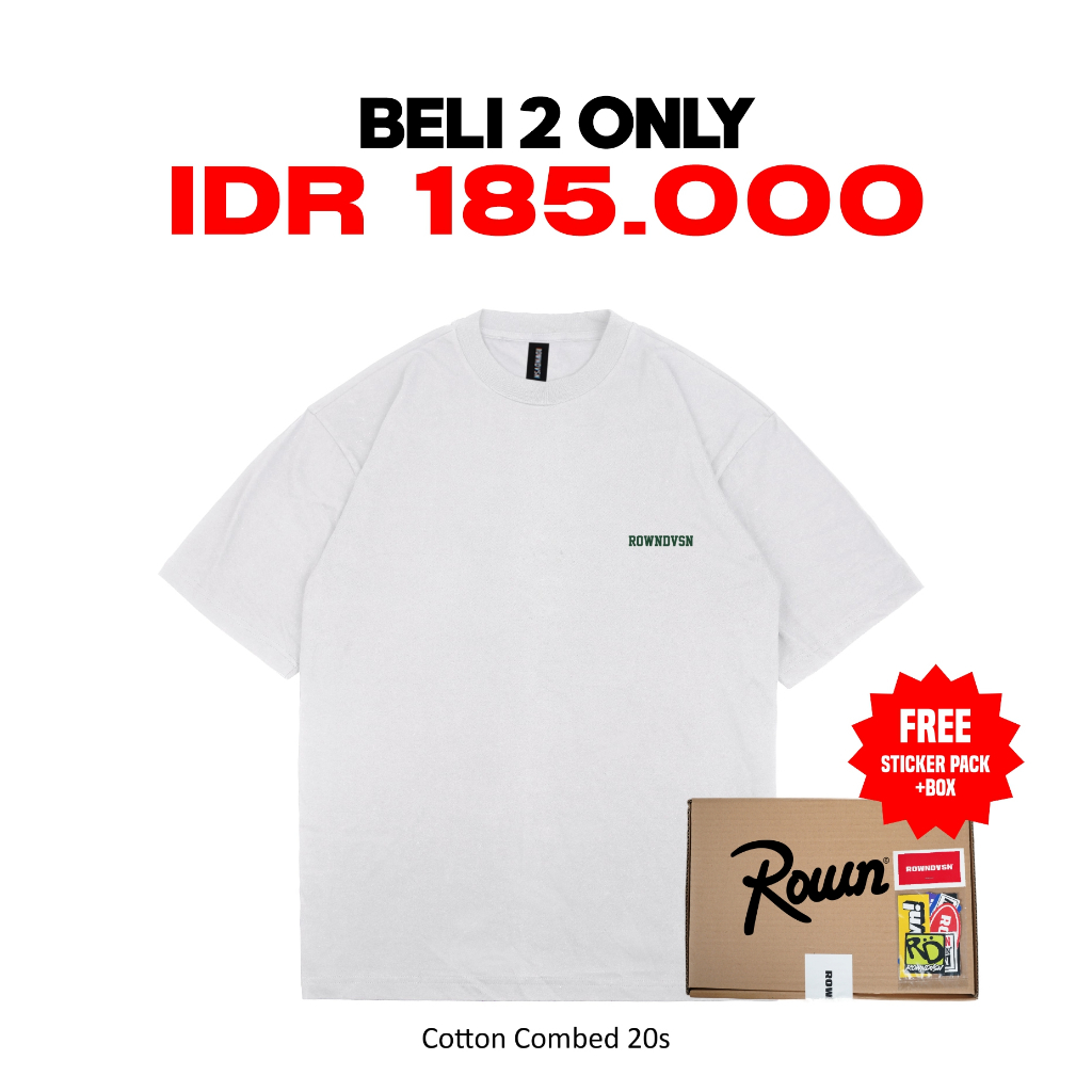 Jual Rown Division stockroom Oversize T-shirt White - Rowndvsn Kaos ...