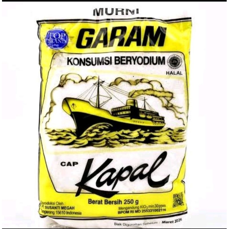 Jual 20 Bungkus Garam Murni Cap Kapal 250 Gram., | Shopee Indonesia