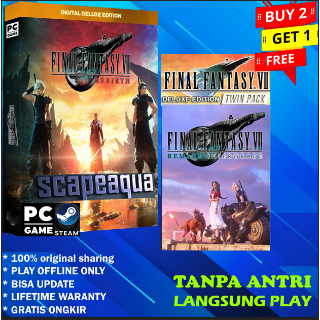 Jual FINAL FANTASY VII 7 REBIRTH & REMAKE Digital Deluxe Twin Pack | Shopee Indonesia