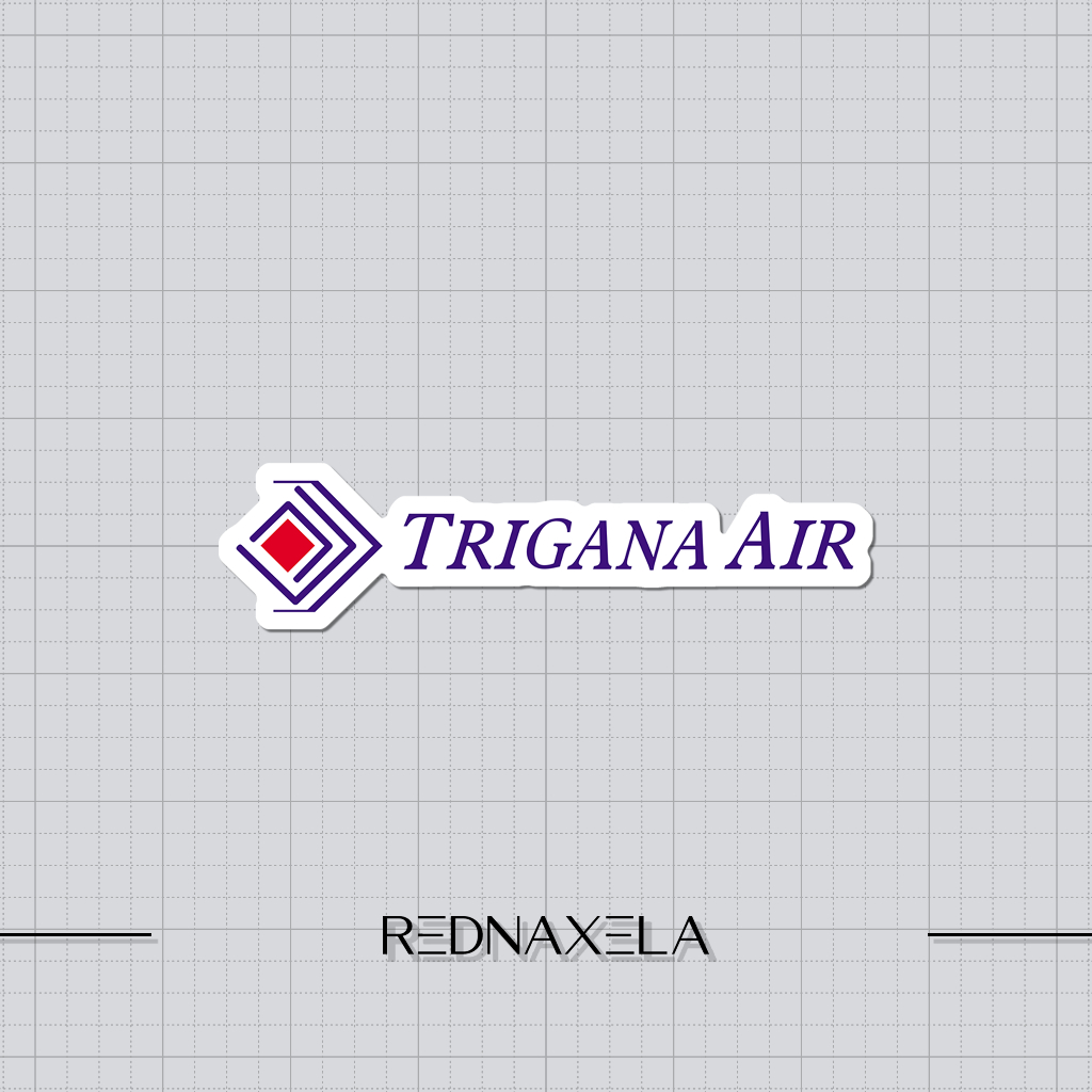 Jual Stiker Vinyl Trigana Air Logo Stiker Koper Outdoor Waterproof ...