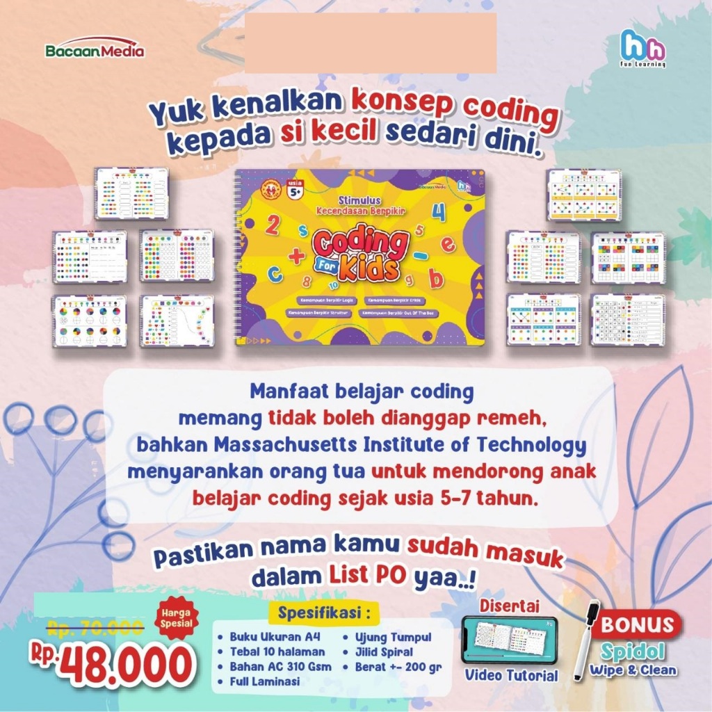 Jual buku belajar cooding CODING FOR KIDS untuk anak | Shopee Indonesia
