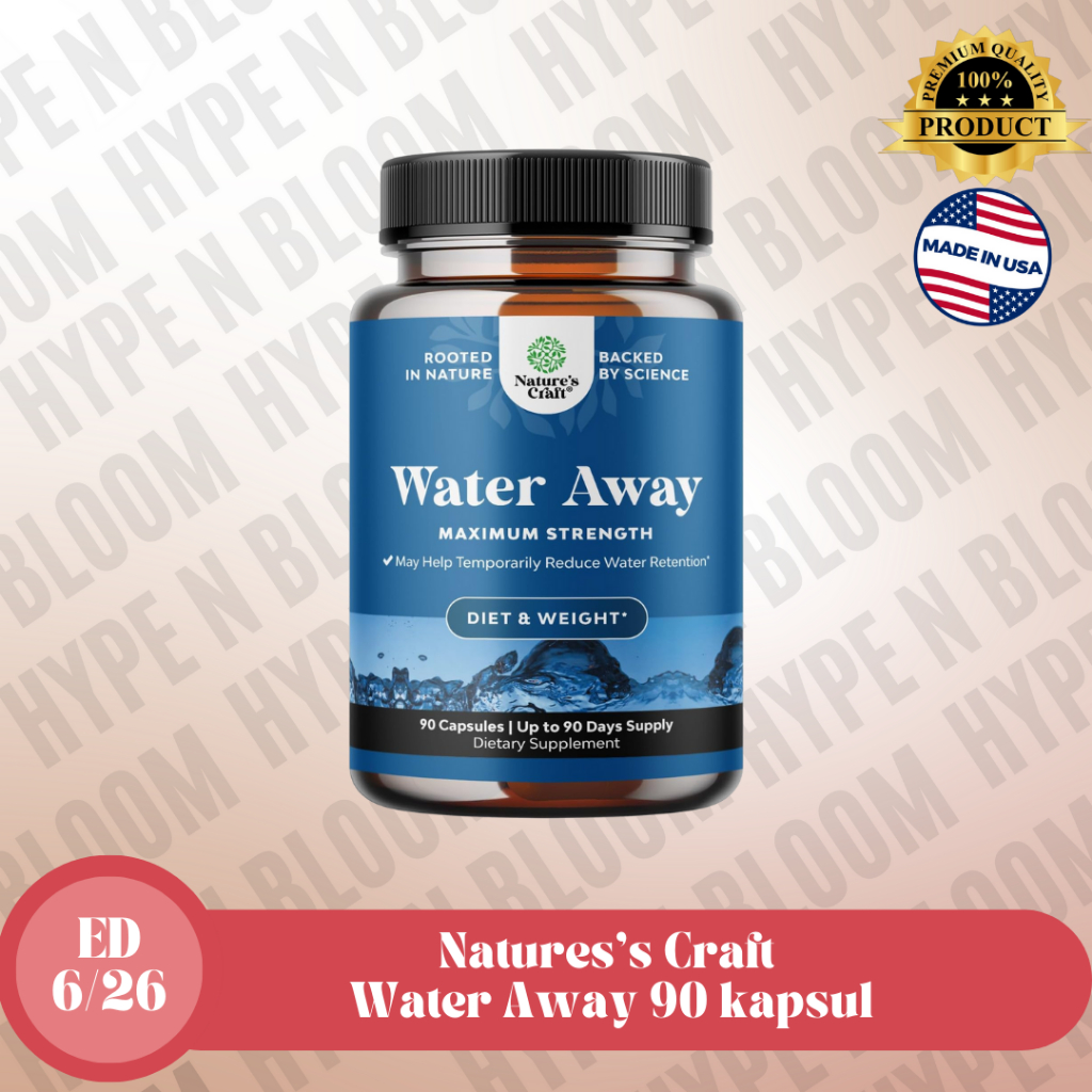 Jual Nature Craft Water Away reduce water retention diet anti bloating ...