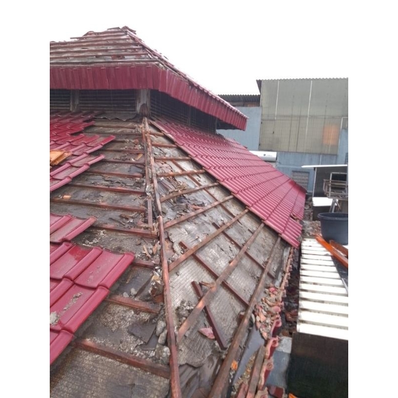 Jual bongkar atap lama pasang atap baja ringan | Shopee Indonesia