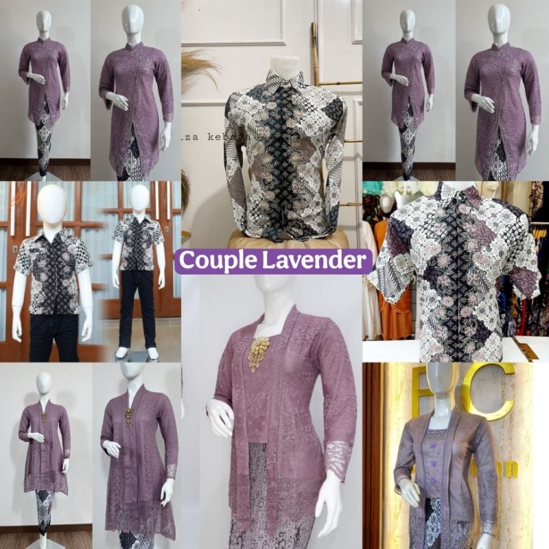 Jual Stelan Couple Pasangan Keluarga Warna Taro Kemeja Batik Dewasa ...
