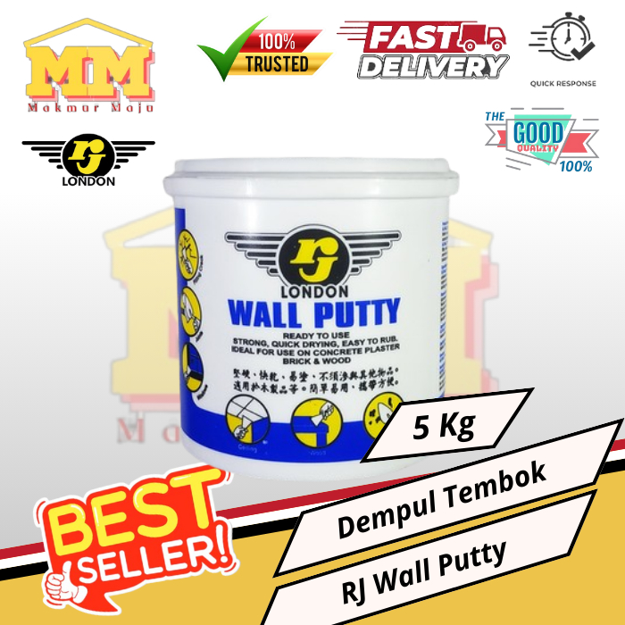 Jual Plamir Dempul Tembok Wall Putty RJ 5KG | Shopee Indonesia