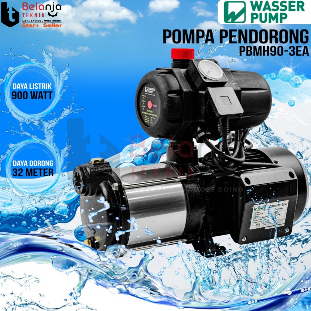 Jual Mesin Pompa Dorong Booster Wasser PBMH90-3EA Booster Pump ...