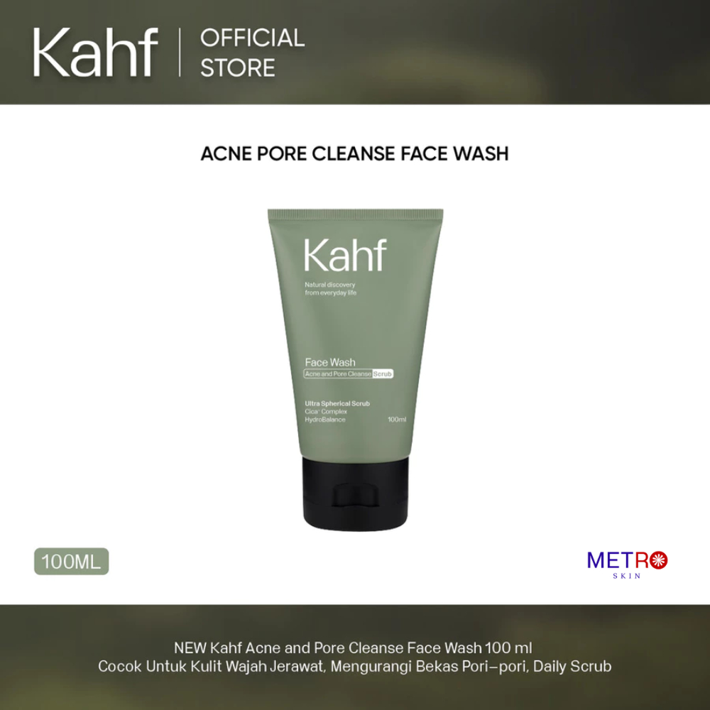 Jual Kahf Acne & Pore Cleanse Scrub Face Wash 100 ml | Shopee Indonesia