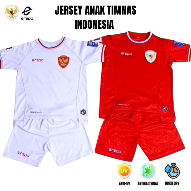 Jual [ FULL PACTH PIALA DUNIA ] Jersey Anak Timnas Indonesia 2024/2025 Jersey Anak erspo Grade ...