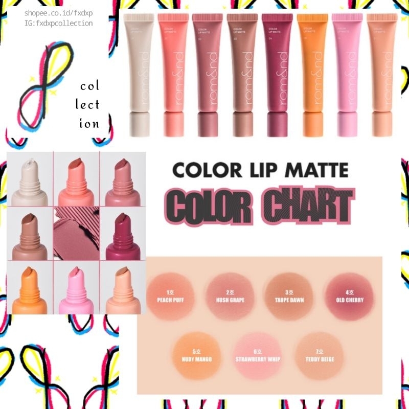 Jual Romand Color Lip Matte 8g ( 8 Color ) | Shopee Indonesia