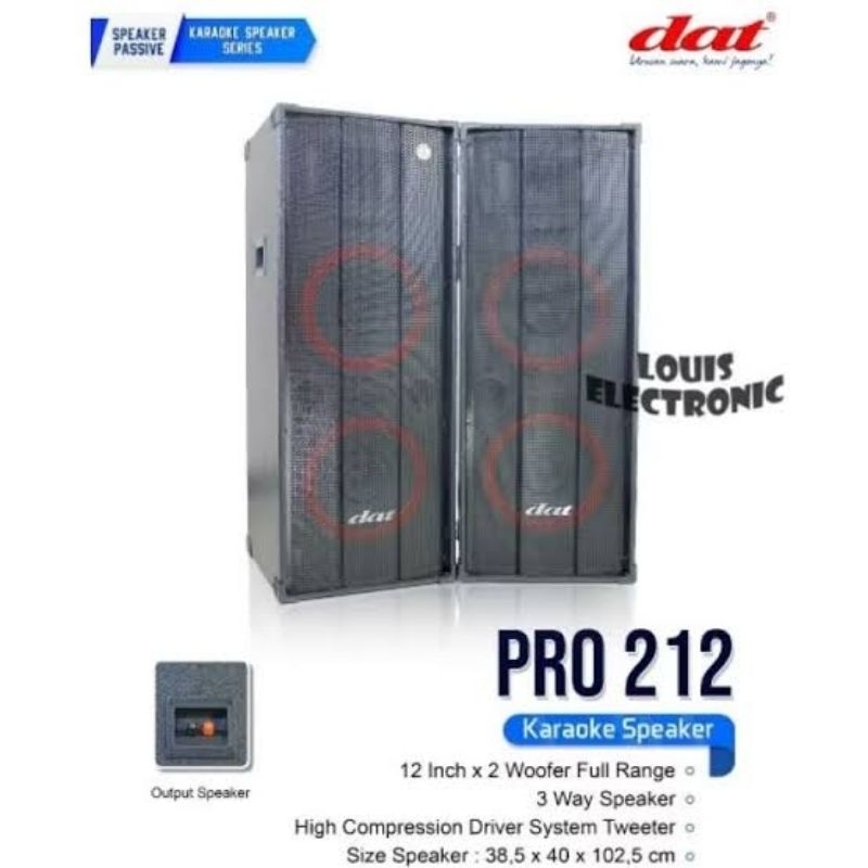 Jual SPEAKER PASSIVE PASIVE PASIF DAT PRO212 PRO 212 12IN 12" IN INCH ...