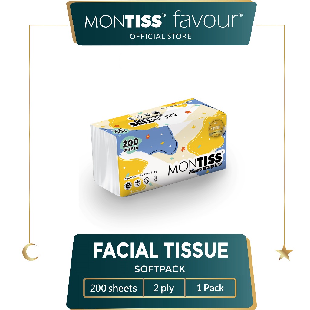 Jual Montiss Facial Tissue 200 Sheets SB | Shopee Indonesia