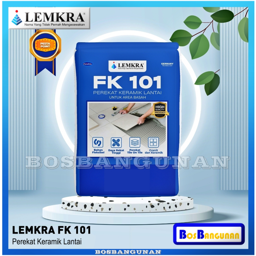 Jual Semen LEMKRA FK 101 5 KG / Semen Dinding Glass Block & Granit / Tile on Tile / LEMKRA FK101 ...