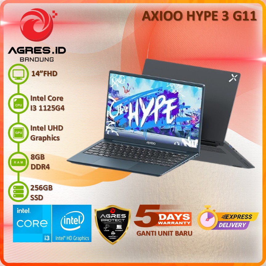 Jual AXIOO HYPE 3 G11 I3 1125G4 8GB 256GB/512GB W11 14" FHD IPS ...