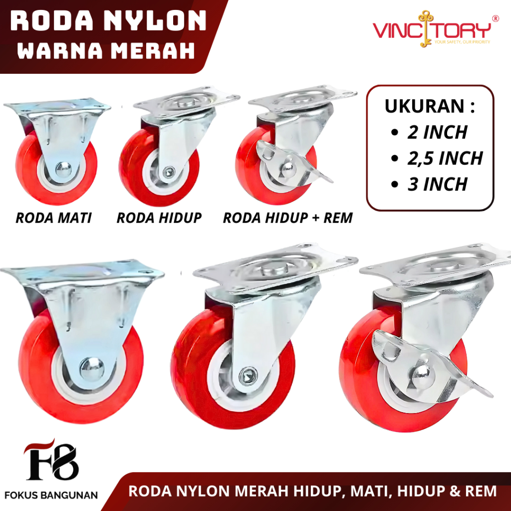 Jual Roda Etalase Roda Troli Ukuran 2 inch 2.5 inch 3 inch | Roda ...