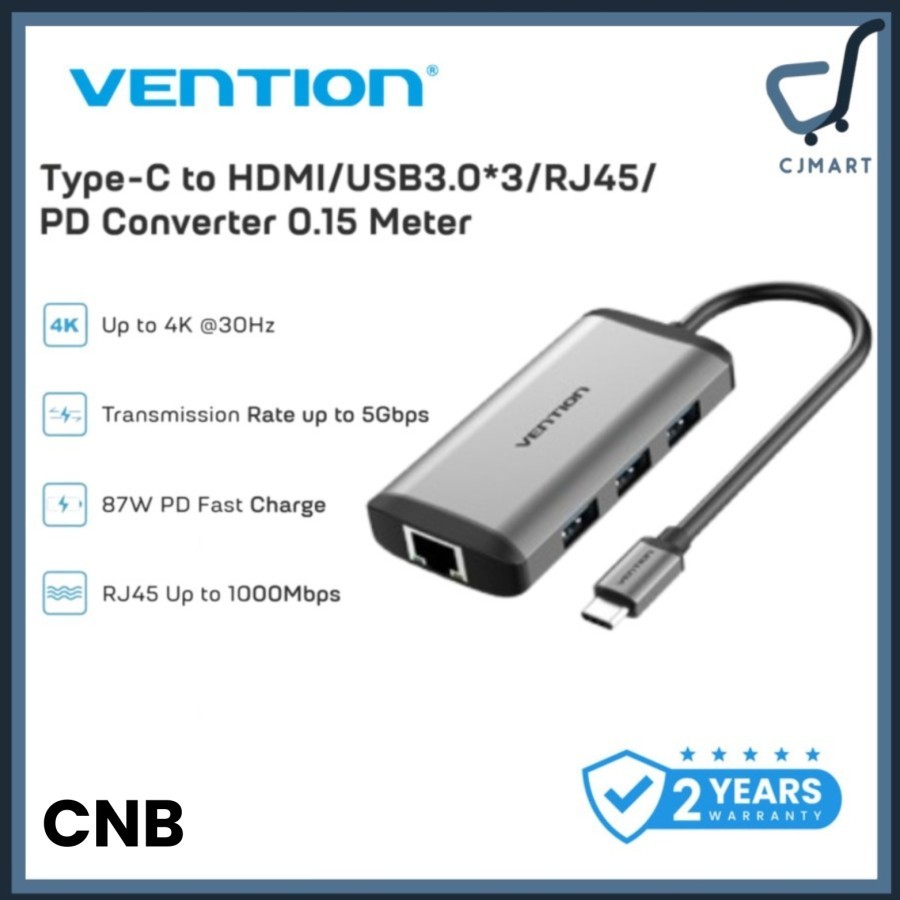 Jual Vention Converter USB Type C to HDMI USB 3.0 PD 0.15M Metal Type - CNB | Shopee Indonesia