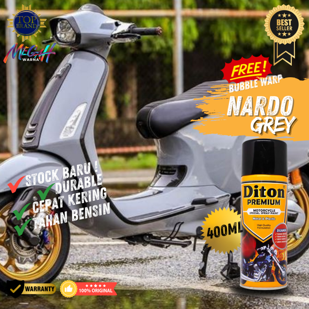 Jual Pilok pilox diton premium nardo grey 9483 400cc v9483** abu vespa ...