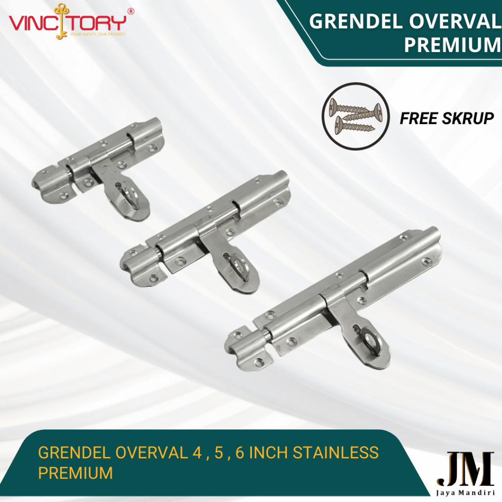 Jual Vincitory Grendel Slot Pintu Jendela Stainless 4 6 8 inch Tebal ...
