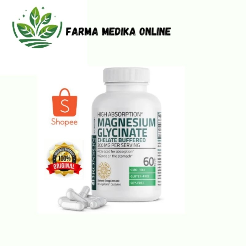 Jual Bronson Magnesium Glycinate 200 mg 60 Capsule | Shopee Indonesia