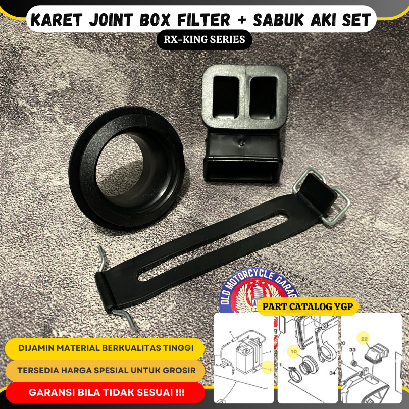 Jual PAKET Karet Joint Box Filter + Sabuk Aki FULL SET Motor YAMAHA RX ...