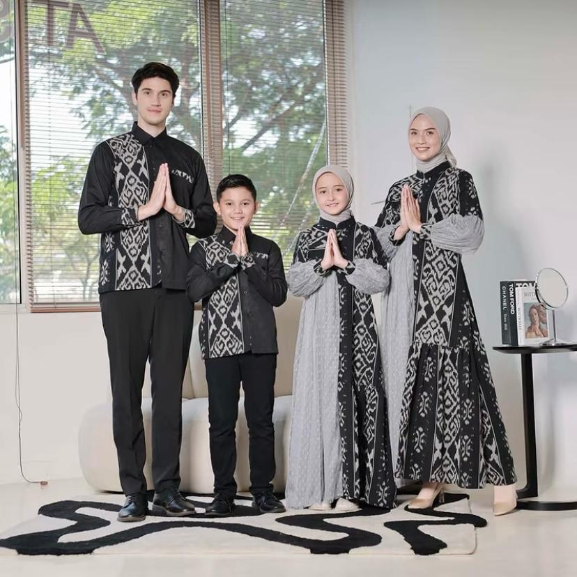 Jual Family Set, raya hitam, Set couple keluarga, baju lebaran, couple ...