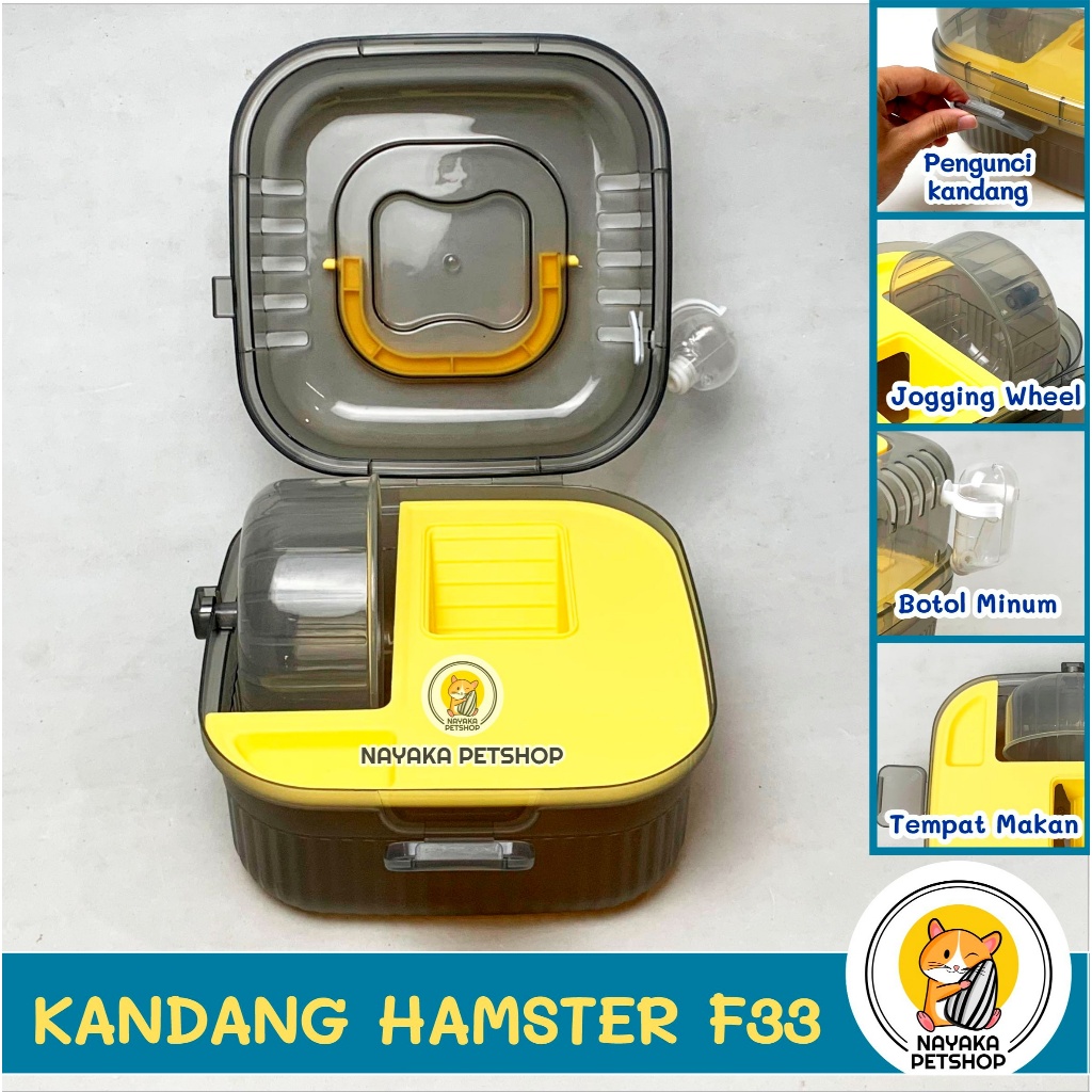 Jual F33 Kandang Hamster Tingkat 2 Lantai Besar Portable Travel Cage ...