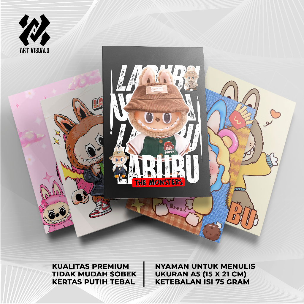 Jual Buku Tulis Custom Tema Labubu Terlengkap Termurah Model Bebas ...