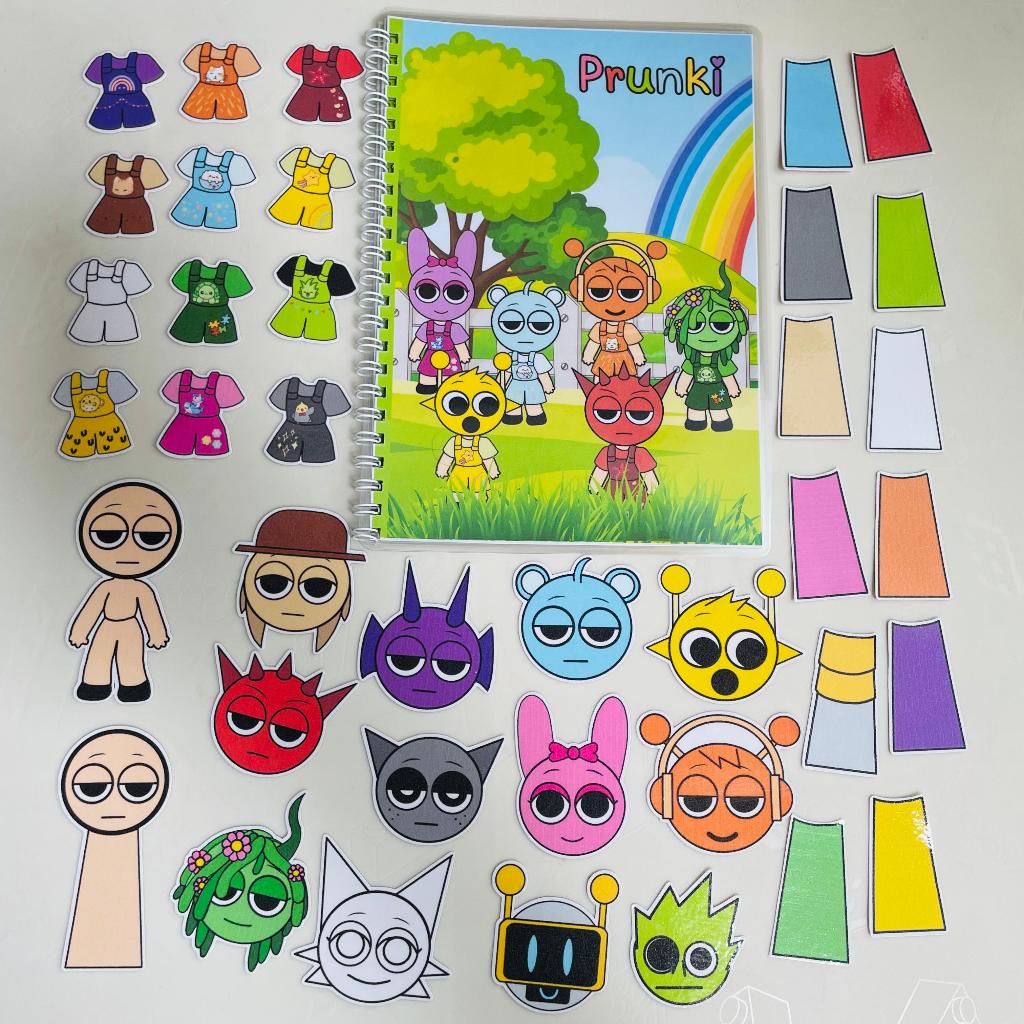 Jual Paper Doll Sprunki VOL 1 Mainan Edukasi anak Bongkar Pasang Siap ...