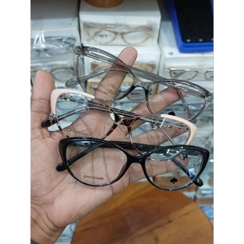 Jual Frame Kacamata Wanita Cat eye Kacamata minus wanita 608 | Shopee ...