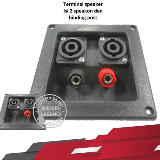 Jual Terminal speaker box kotak segi 2 pin Speakon spikon spicon ...
