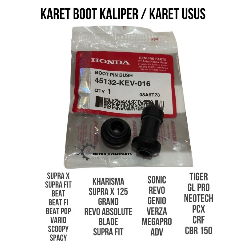 Jual Karet Boot Kaliper /Karet Usus Honda Supra X Beat Vario Scoopy Spacy Kharisma Grand Blade ...