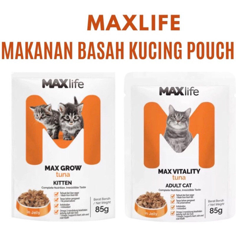 Jual MAXlife Pouch 85g - Makanan Basah Kucing Max Life | Shopee Indonesia