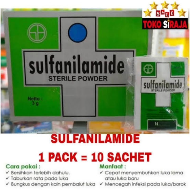 Jual SULFA NILAMIDE 1 PACK 10 SACHET / OBAT KORENG LUKA BOROK / SULFA ...