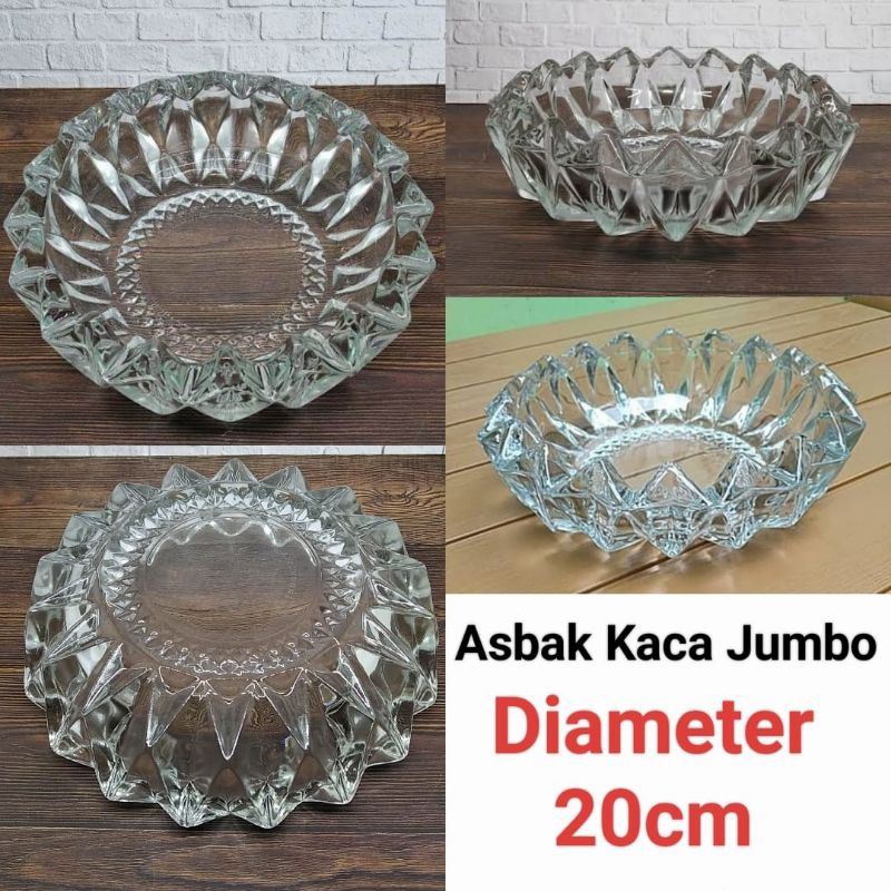 Jual asbak kaca besar asbak kaca JUMBO diameter ±20cm | Shopee Indonesia