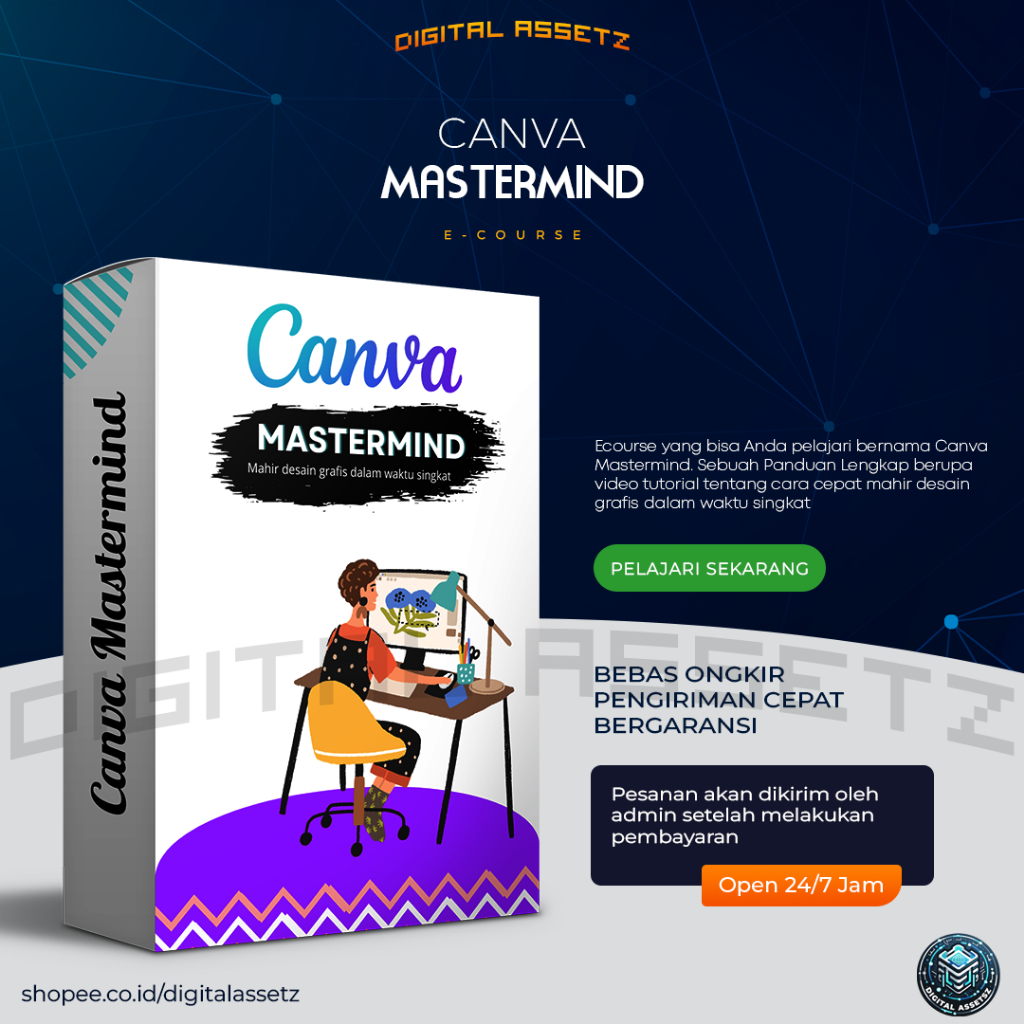 Jual [JL37] E-Course Canva Mastermind Cara Cepat Mahir Desain Grafis Dalam Waktu Singkat Dengan ...