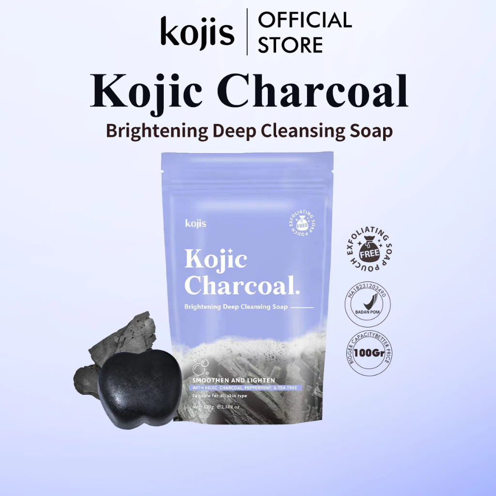 Jual KOJIS Kojic Charcoal Brightening Soap Deep Cleansing Glow Sabun ...