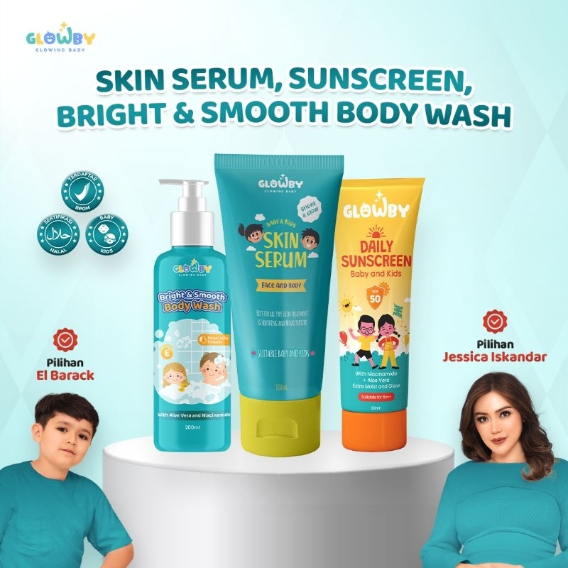 Jual (Glowby X Jedar El) Bright And Smooth BodyWash Skin Serum And ...