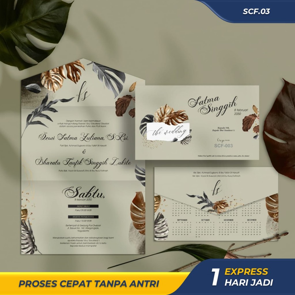 Jual CETAK EXPRESS UNDANGAN PERNIKAHAN AESTHETIC SIMPLE ELEGAN UNIK ...