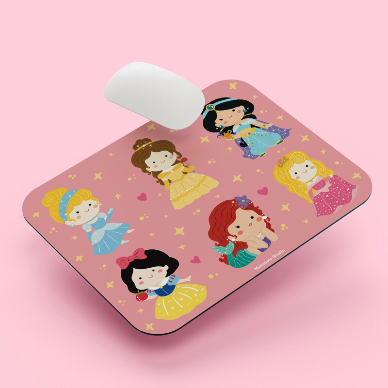 Jual Disney princess mousepad - Cinderella, Ariel, Belle, Rapunzel ...