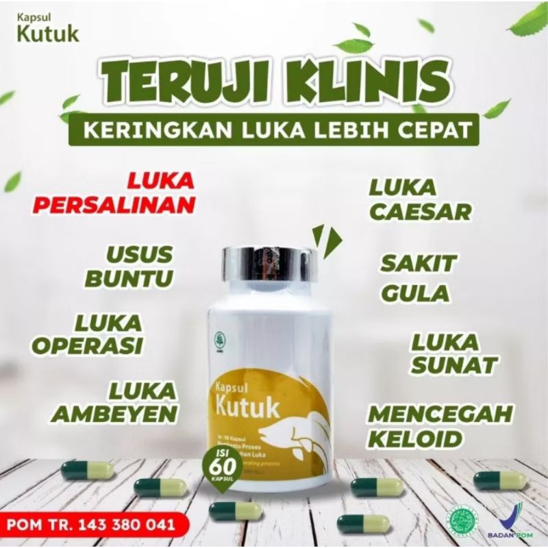 Jual Kapsul Kutuk Ikan Gabus Herbal Pengering Luka Operasi | Shopee Indonesia